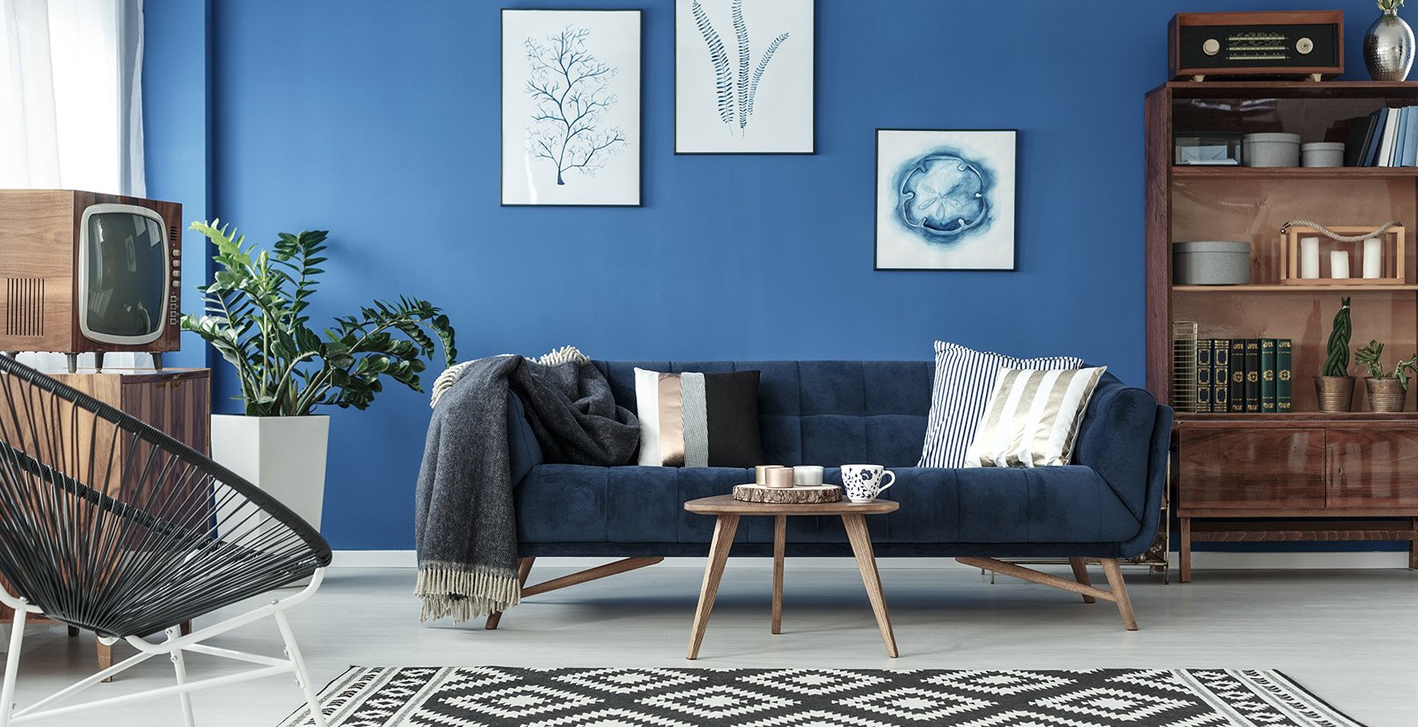 Living Azul y Blanco | Galería de Living azul | Behr